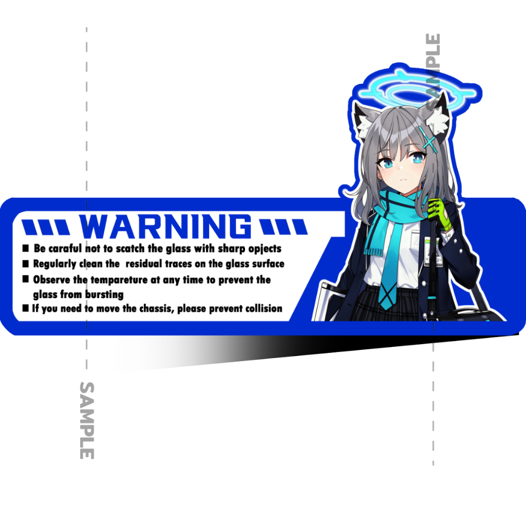 Shiroko Blue Archive สติ๊กเกอร์ติดเคส 2 แผ่น ชิโระโกะ สติกเกอร์แต่งคอม ...