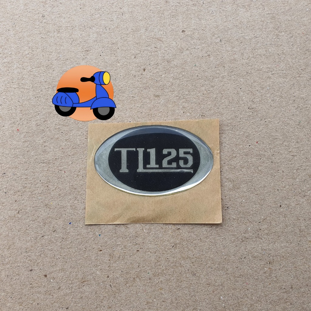 สติ๊กเกอร์ TL125 วงรี ติดฝาครอบด้านหน้า และกล่องเก็บของ Sticker TL125 ...