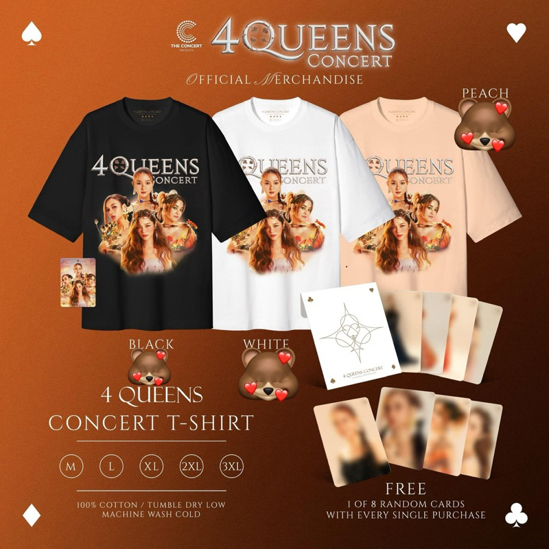 เสื้อคอนเสิร์ต + การ์ดสุ่ม 2XL 4 Queens Concert 4QueensConcert ...