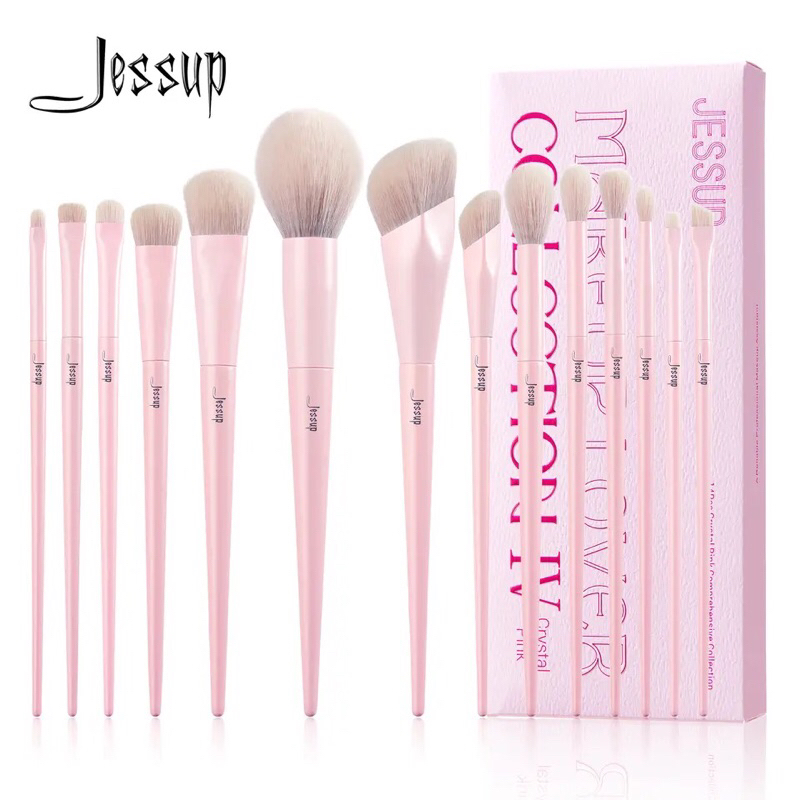 T495 Jessup 14pcs Crystal Pink Comprehensive Collection เซ็ตแปรงแต่งหน้า | Shopee Thailand