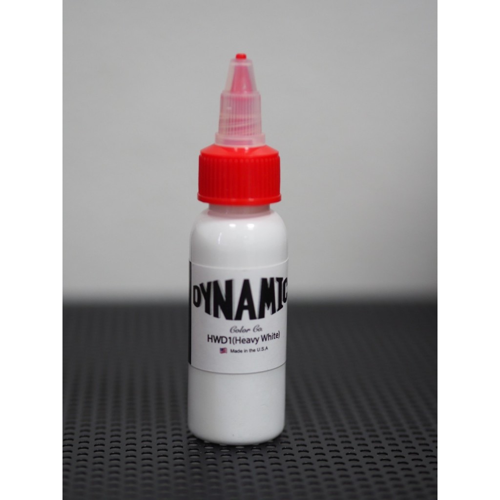 สีสักแท้ DYNAMIC heavy white 1 oz HWD1สีไดนามิค ขน่าด 1 ออนซ์ สีขาวเข้ม หมึกสักลาย | Shopee Thailand