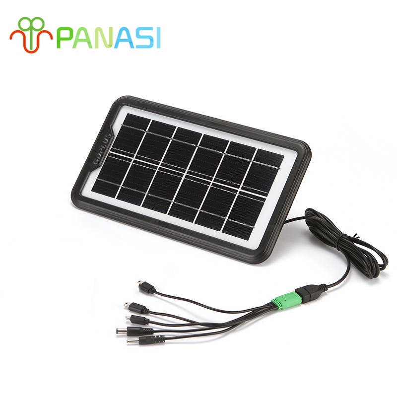 Panasi แผงโซล่าเซลล์ Solar แบตเตอรี่สำรอง แผงโซล่า 9 วัตต์สำหรับชาร์จ ...
