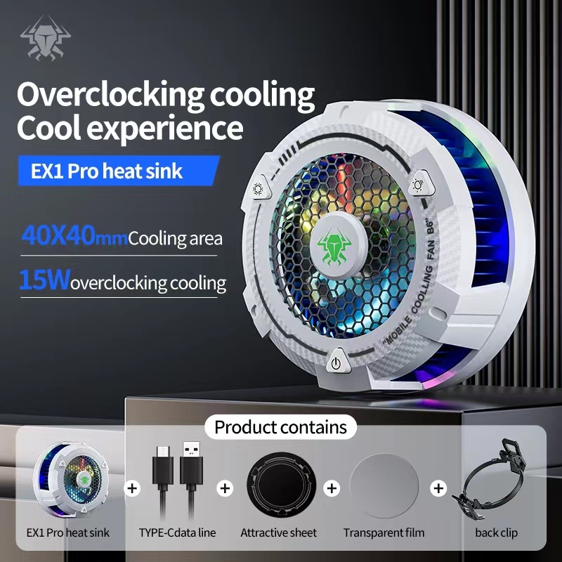 PLEXTONE EX1 Pro RGB ศัพท์มือถือ Cooler Professional เกมเครื่องเล่น Hurricane Turbofan Cooler ...