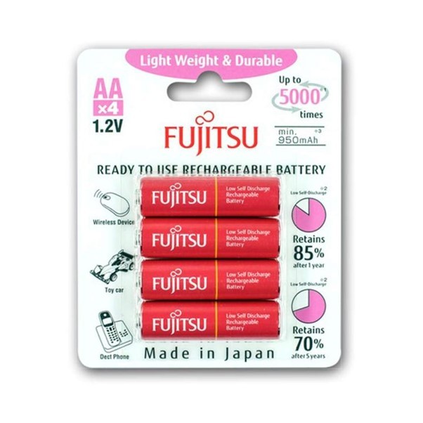 [ไลฟ์สด ราคาพิเศษ] ถ่านชาร์จ Fujitsu AA 1000mAh แพ็ค 4 ก้อน แยกขาย 2 ...