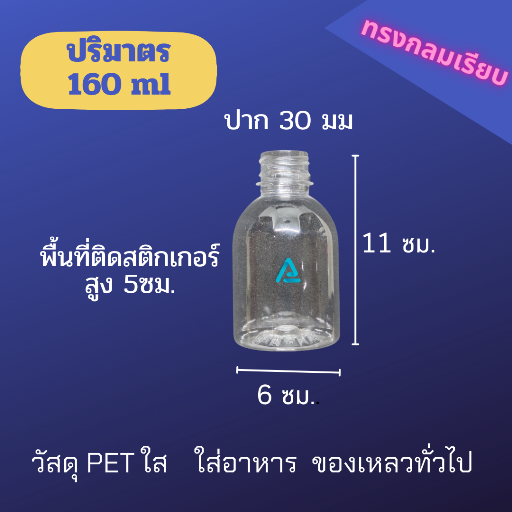 ขวดพลาสติกใส PET ทรงกลมเตี้ย ขนาด220 ml (220cc) พร้อมฝา บรรจุ 50-150ใบ/แพ็ค | Shopee Thailand