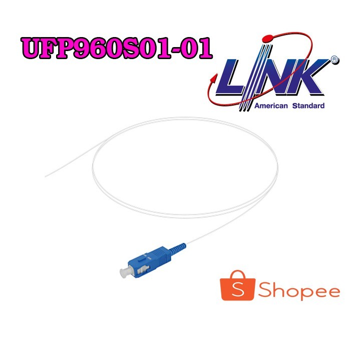Link UFP960S01-01 SC Pigtail Fiber Optic, SM/OS2 Simplex, (900 μm ...