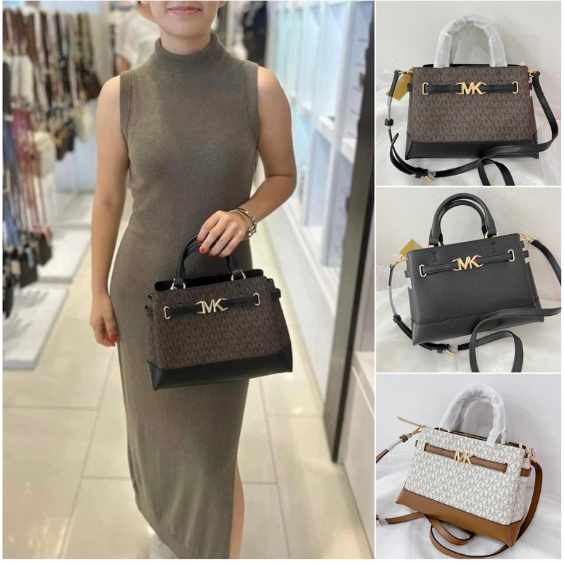 💚แท้💯 พร้อมส่ง💚MK MICHAEL KORS Reed Small Pebbled Leather Belted ...