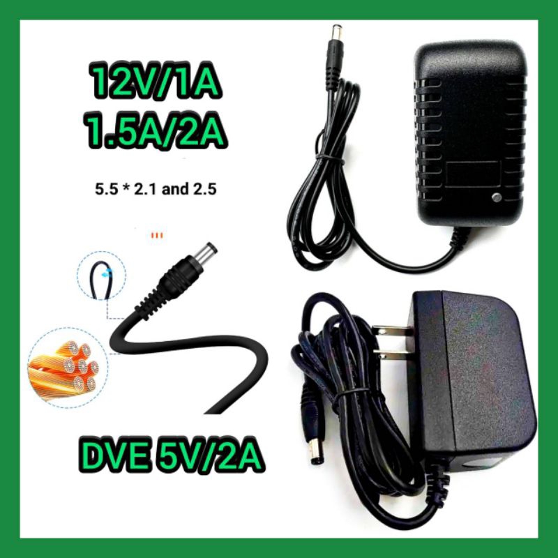 adapter #12V// 1A// 1.5A// 2A #5V/2A DVE หม้อแปลงไฟ DC กล้องวงจรปิด ...