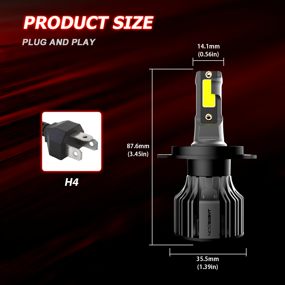 Novsight N39 ไฟหน้ารถ รับประกัน 3 ปี 9005 9007 H4 H7 H11หลอดไฟตัดหมอก ...