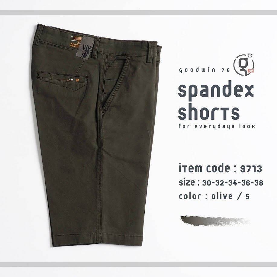 GOODWIN - 9713 SPANDEX SHORTS กางเกงขาสั้น ผู้ชายผ้ายืด คอตต้อน สีพื้น | Shopee Thailand
