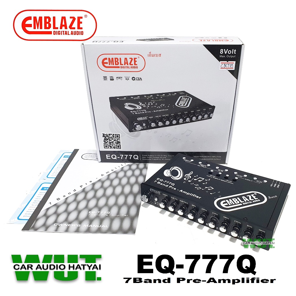 EMBLAZE(เอ็มเบส) เครื่องเสียงรถยนต์ Preamp ปรีแอมป์ 7 แบน 7Band ปุ่มกด ...