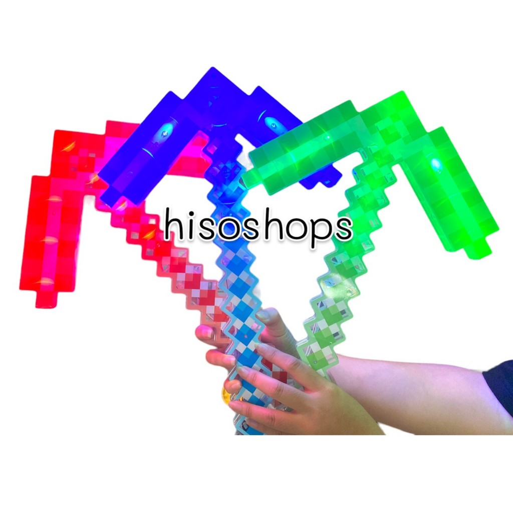 PICKAXE LIGHT MINECRAFT ที่ขุดแร่มายคราฟ ดาบมายคราฟ LED มีเสียงมีไฟ งาน ...
