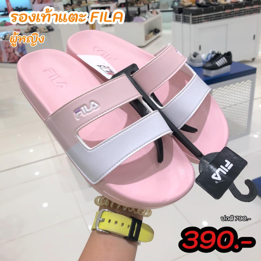 Size.40 สีชมพู [ลิขสิทธิ์แท้จากชอป] **(ราคาป้าย 690) FILA SDST221104W รองเท้าแตะผู้หญิง | Shopee ...
