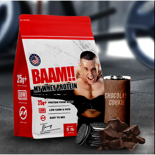 BAAM STARTER WHEY PROTEIN 5 lb BAAM CREATINE 5000 300 g แถมแก้วเวย์ ของ ...