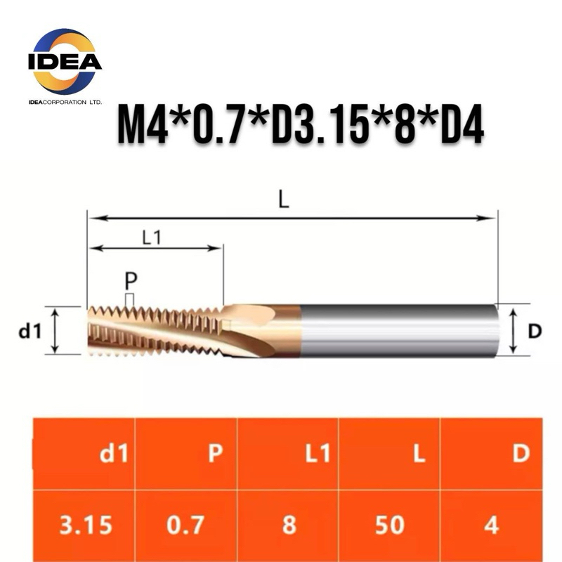 ดอกกัดเกลียวคาร์ไบด์ต๊าปคาร์ไบด์ - Internal Thread Milling with Solid Carbide Endmill | Shopee ...