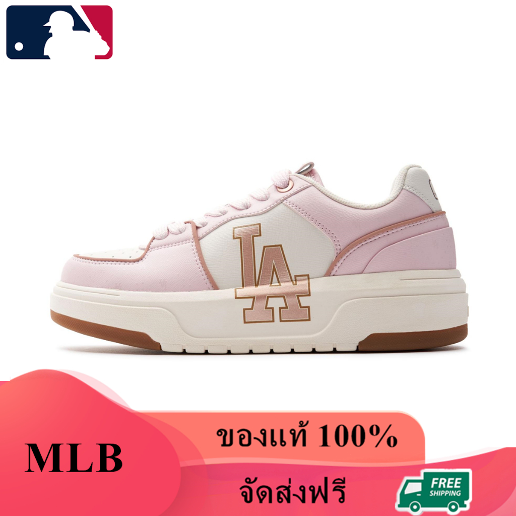 ของแท้ 100% MLB Chunky Liner Dia Monogram 3ASXCBO3N-07PKS Sneaker รองเท้าสตรี รองเท้าผ้าใบ ...