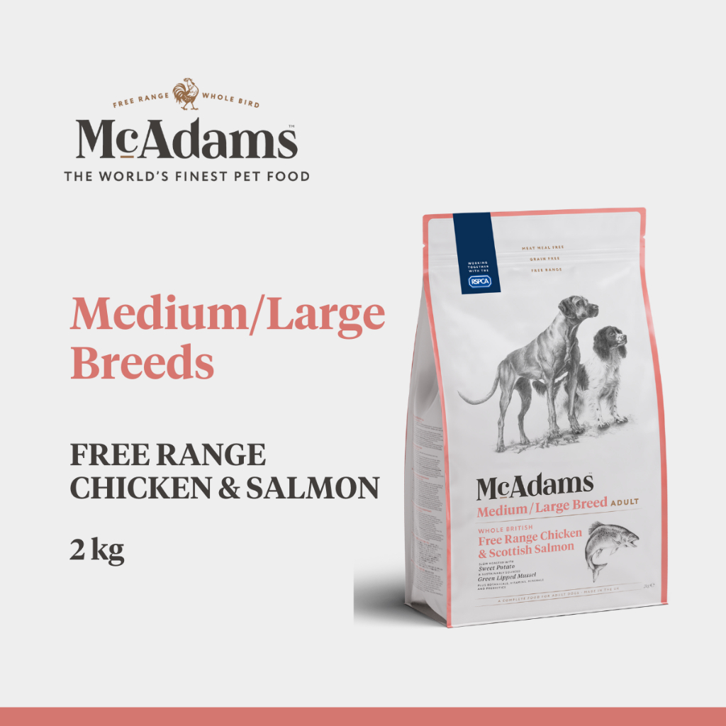 McAdams Medium/Large Breeds Chicken&Salmon 2 kg แมคอดัมส์ ไก่และแซลมอน สำหรับสุนัขสายพันธุ์กลาง ...