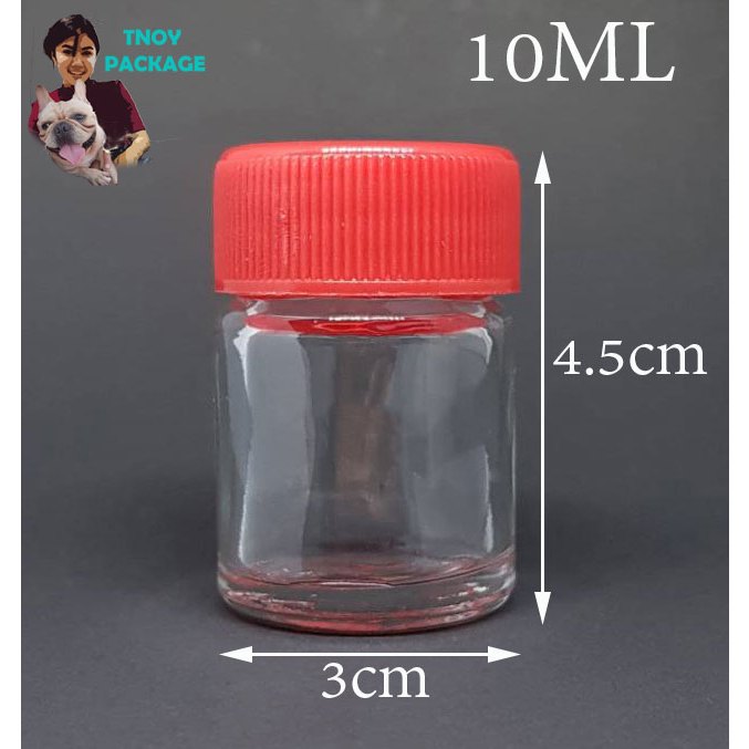 ขวด 10 มล. (50ใบ) ขวดแก้ว 10ml + ฝาพลาสติก ร้านTnoy Package บรรจุภัณฑ์ (ส่งสินค้าทุกวัน จ-อ-พ-พฤ ...