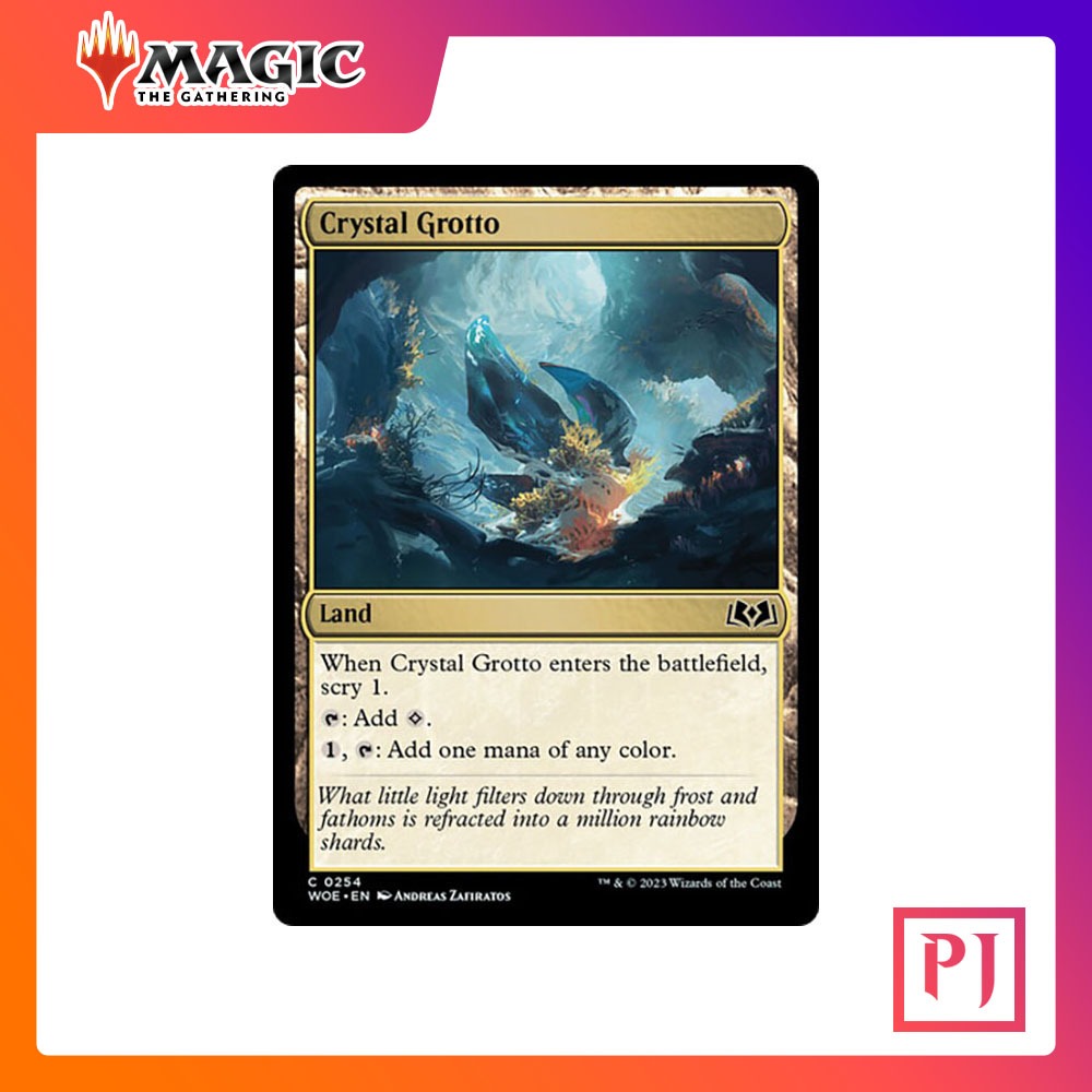 [MTG] Crystal Grotto [WOE] [LAND] [COMMON] [NORMAL] [ENG] (การ์ดเมจิค ...