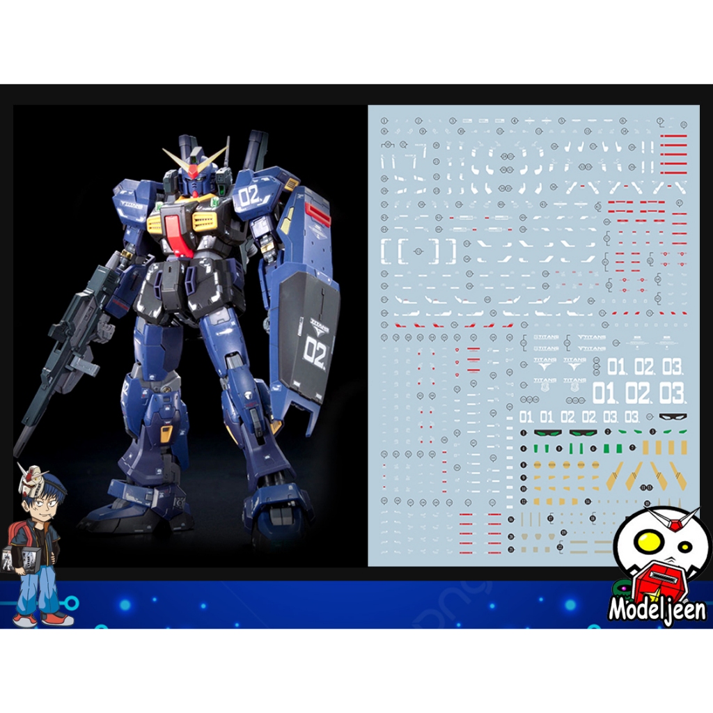092 Water Decal RG Gundam MKII Titan ยี่ห่อ S.I.M.P. Model Decal ...