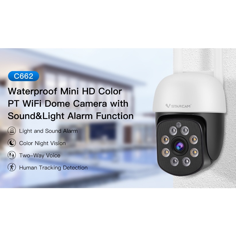 Vstarcam C662 WIFI/CG662 กล้องวงจรปิดไร้สาย Outdoor ความละเอียด 3MP ...