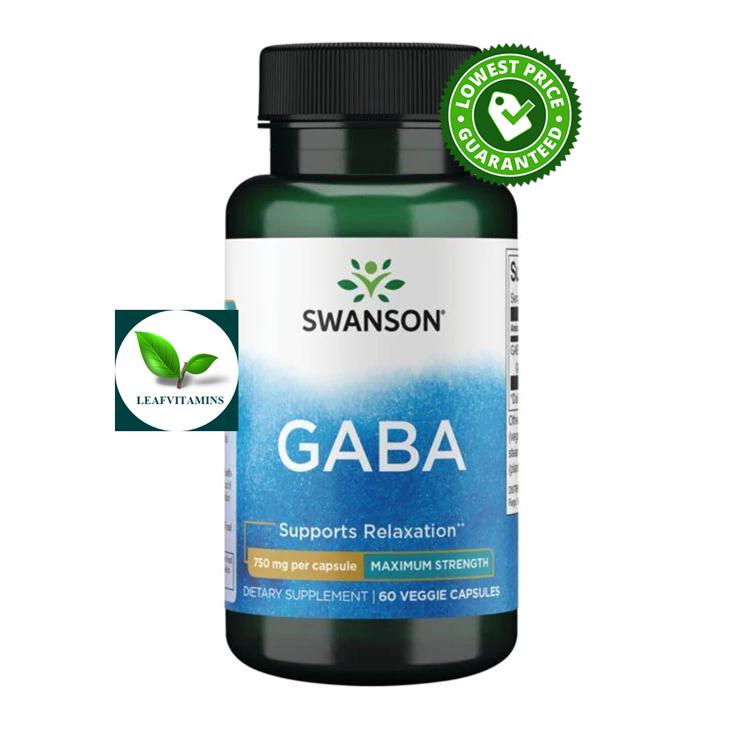 Swanson Ultra- GABA - Maximum Strength 750 mg / 60 Veg Caps | Shopee ...
