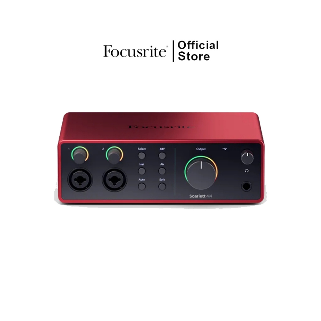 Focusrite Scarlett 4i4 (Gen 4) ออดิโออินเตอร์เฟส อุปกรณ์บันทึกเสียง โฮมสตูดิโอ 4in/4out USB ...