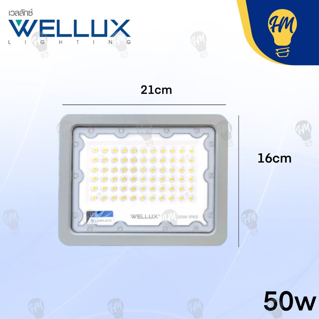 Wellux สปอร์ตไลท์ LED 30w. 50w. 100w. แสงขาว (รุ่น Florida Series) โคมไฟสปอร์ตไลท์ LED โคมไฟฟลัด ...