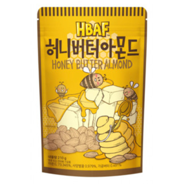 HBAF (ถุงใหญ่) Almond Korea Tom’s farm น้ำหนัก 190 กรัม / 210 กรัม | Shopee Thailand