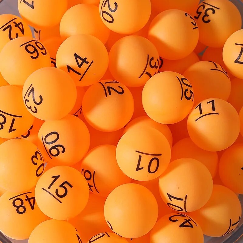 Ping-Pong Number ลูกปิงปอง จับฉลาก พร้อมกระปุก (แถมฟรีกระเป๋า 1 ใบ ...