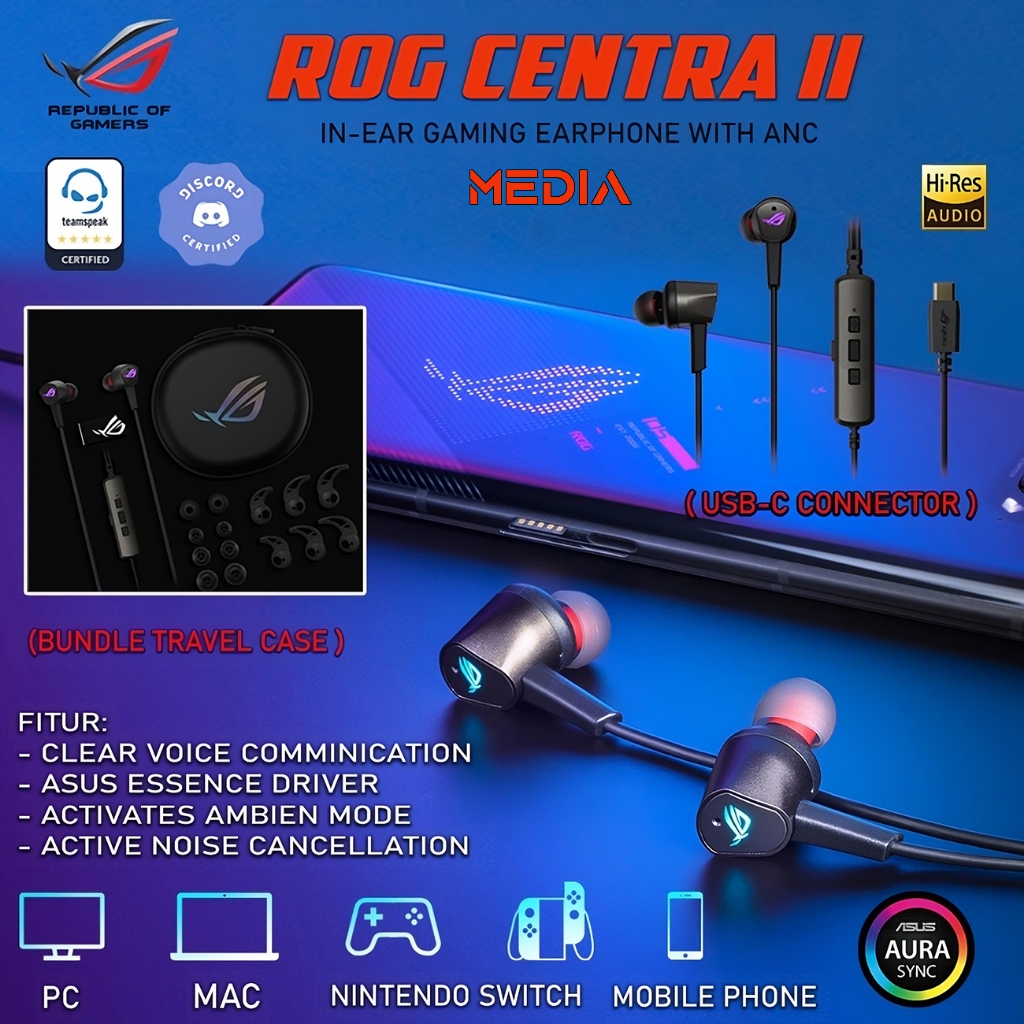 มีโค้ดลด500 ASUS ROG CETRA II ของแท้ ประกันศูนย์ไทย2ปี หูฟังอินเอียร์ ...