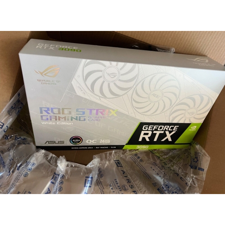 ASUS ROG STRIX NVIDIA GeForce RTX 3090 OC 24GB VRAM White Edition ...