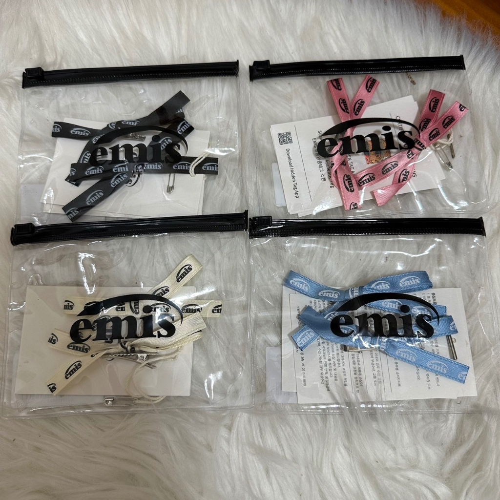 (พร้อมส่ง) Emis - NEW LOGO RIBBON HAIR CLIP กิ๊ฟติดผมรุ่นที่ฮิตที่สุด ...