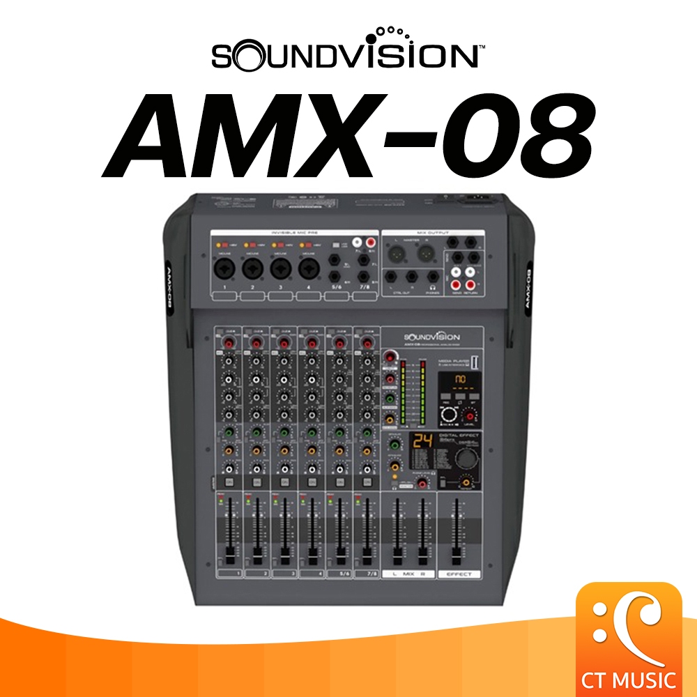SOUNDVISION AMX-08 Professional Analog Mixer อนาล็อกมิกเซอร์ มิกเซอร์ ...