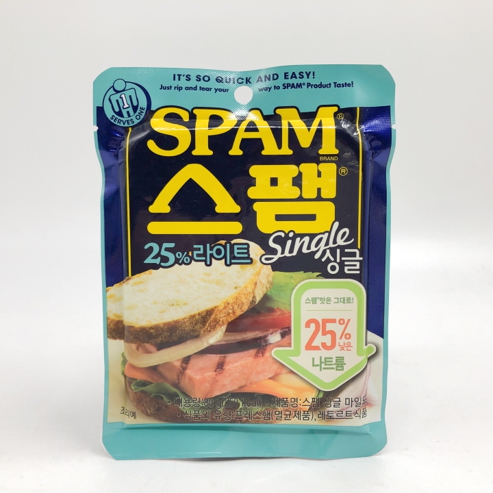CJ Spam สูตร Light 300g โซเดียมต่ำลง 25% แฮมเกาหลี แฮมกระป๋อง สแปม 스팸 | Shopee Thailand
