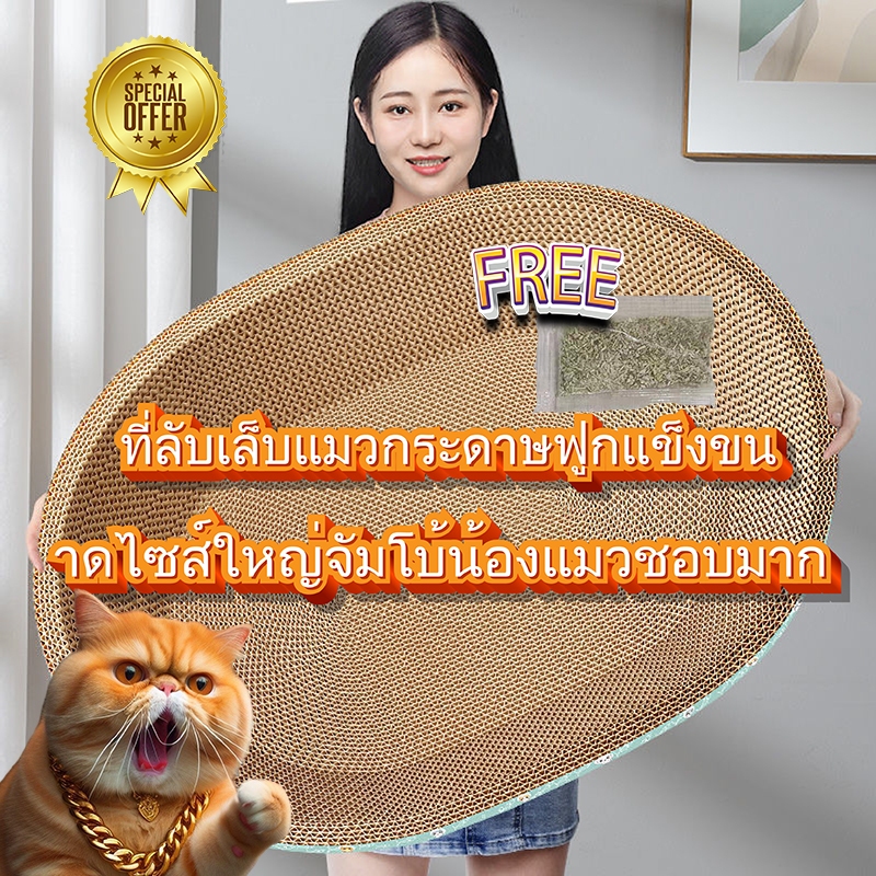 Boqi Factory ที่ลับเล็บแมว รูปอ่าง ที่ฝนเล็บแมว ของเล่นแมว เป็นที่นอนแมวไปในตัว ฟรี แคปนิท HS ...