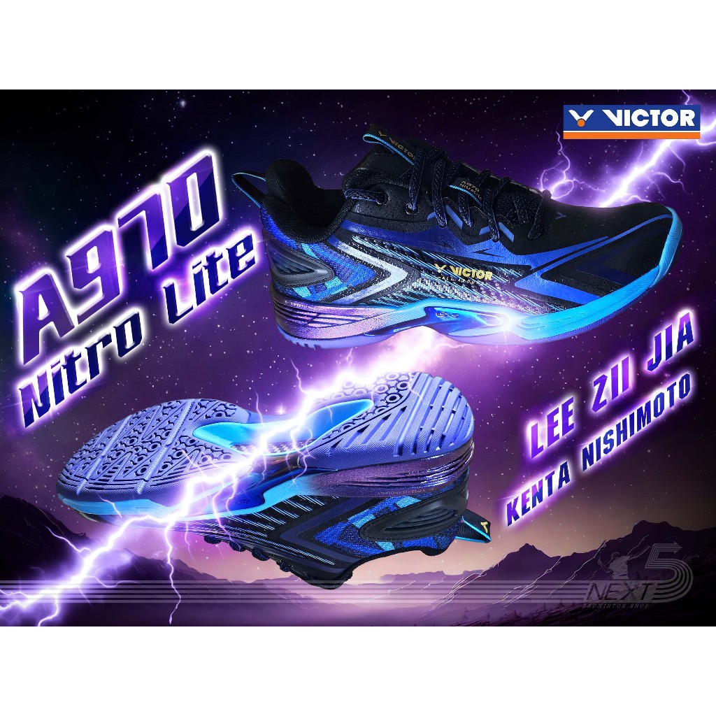 Victor รองเท้าแบดมินตัน รุ่น A970 NitroLite มี2สี ม่วง และ ขาว | Shopee ...