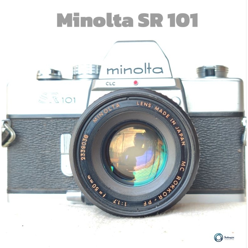 กล้องฟิล์ม SLR Minolta SRT 101+เลนส์ minolta rokkor pf Mc 55mm f1.7 ...