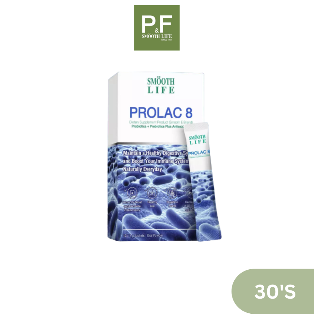 Smooth Life ProLac 8 by Smooth E โปรแลค 30 ซอง ปรับสมดุลลำไส้ สำหรับผู้ ...