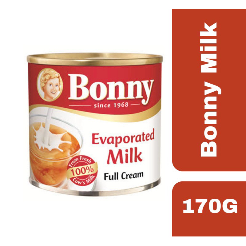 Bonny Full Cream Evaporated Milk 170g (can)++ บอนนี่ นมข้นจืดฟูลครีม ...