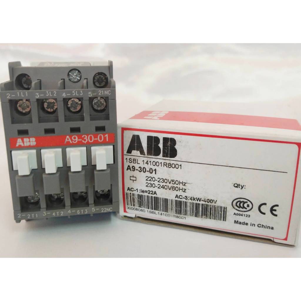 ABB Magnetic Contactor A9-30-01 ,220V 220-230V | Shopee Thailand