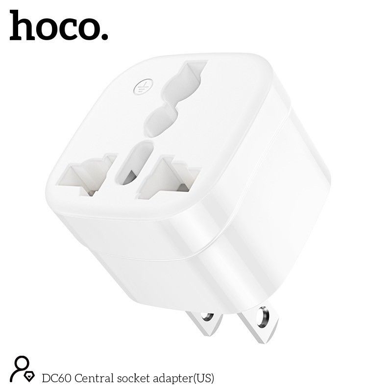 Hoco DC60 2-IN-1 UNIVERSAL SOCKET หัวแปลงปลั๊กต่างประเทศ | Shopee Thailand