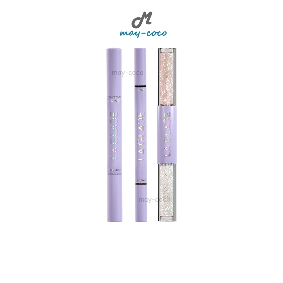 ถูก/แท้/มีไลฟ์ คอนทัวร์&ไฮไลท์ อายไลน์เนอร์ กลิตเตอร์ La Glace Contour ...