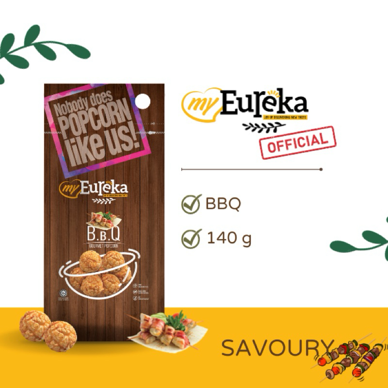 ยูเรก้า ป๊อบคอร์น My Eureka Popcorn B.B.Q 140g | Shopee Thailand