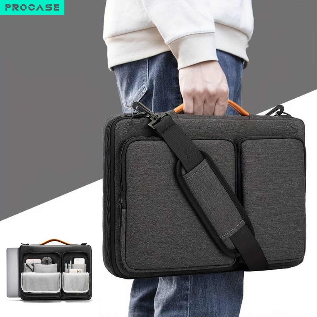 PROCASE กระเป๋าสะพายข้าง 13"-15.6" กระเป๋าแล็ปท็อป McBook Notebook Surface Pro Handbag | Shopee ...