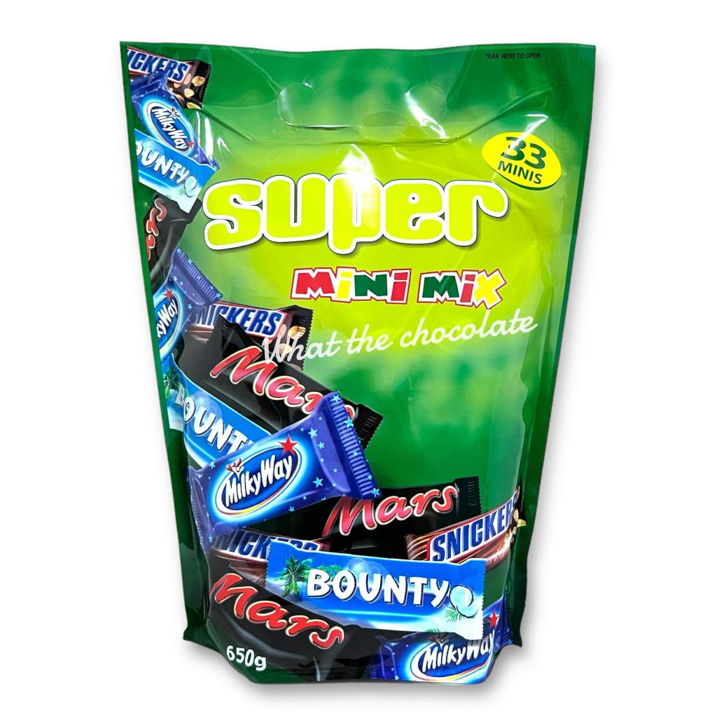 Sale หมดอายุ 16/6/24 Super Mini Mix รวมช็อคโกแลตยอดฮิต ห่อใหญ่ 650g ...
