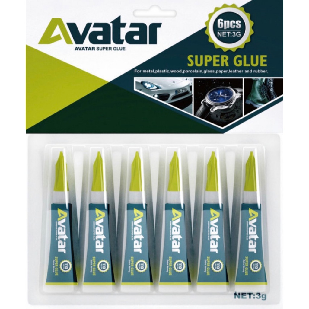Avatar super gule กาวร้อนติดซ่อมแซมอเนกประสงค์ 1แพ็ค6หลอด | Shopee Thailand