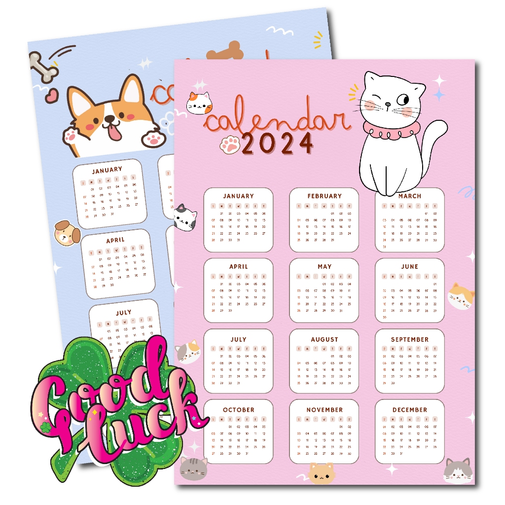 ปฏิทินปี 2567 Calendar 2024 | Shopee Thailand