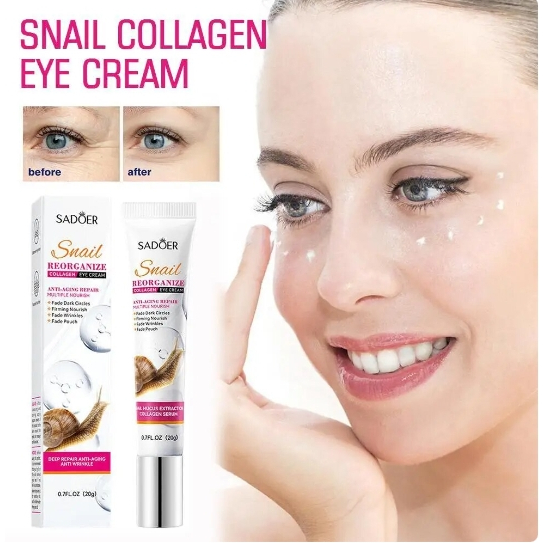 Sadoer Snail Reorganize Collagen Eye Cream ครีมบำรุงรอบดวงตา คอลลาเจน ... Sadoer Snail Reorganize Collagen Eye Cream ครีมบำรุงรอบดวงตา คอลลาเจน ...