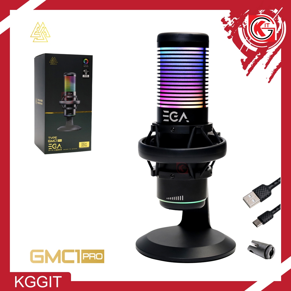 ไมโครโฟน แบบตั้งโต๊ะ EGA TYPE GMC1 Pro Microphone RGB Lighting ไฟสวย ...